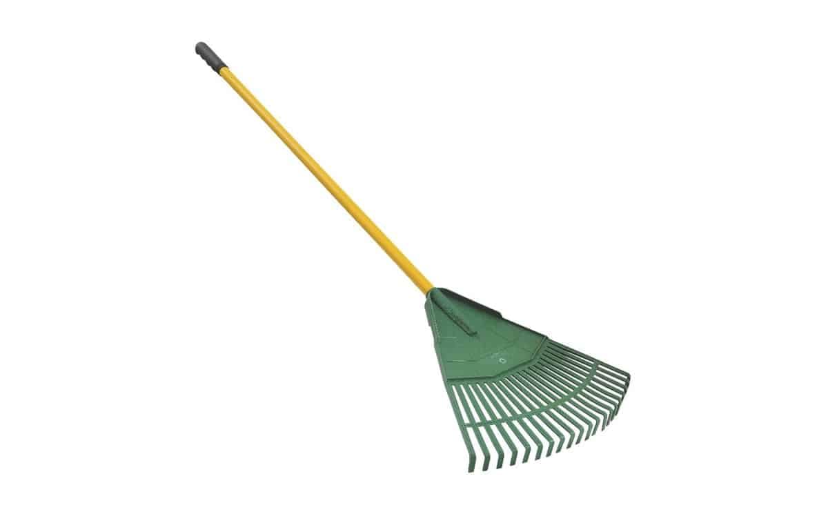 Garden leaf rake steel plastic for gardening purpose